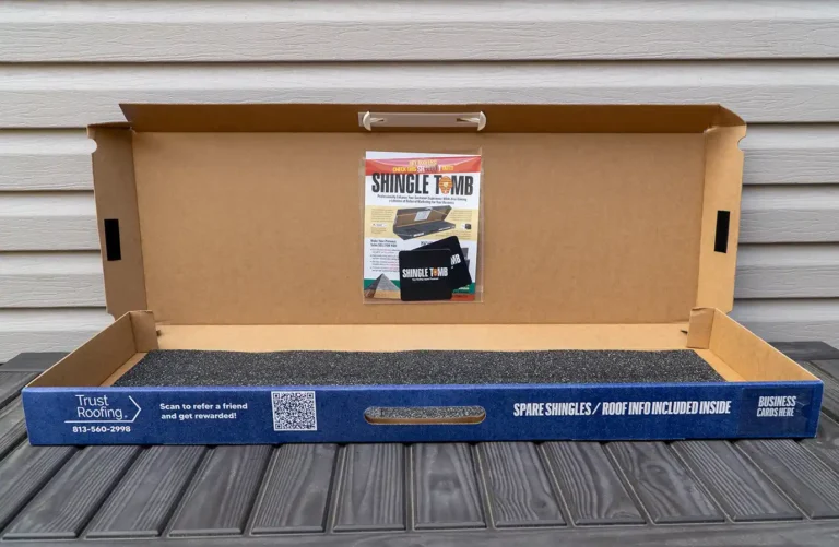 Custom Shingle Boxes for Roofer Referral Marketing - SHINGLE TOMB™